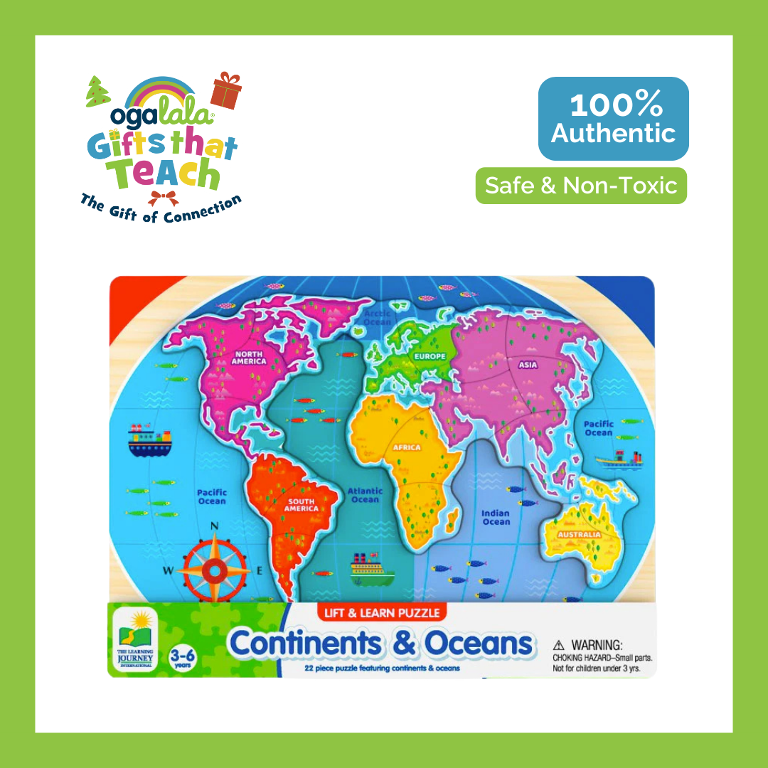 The Learning Journey Lift & Learn Continents & Oceans – Ogalala World